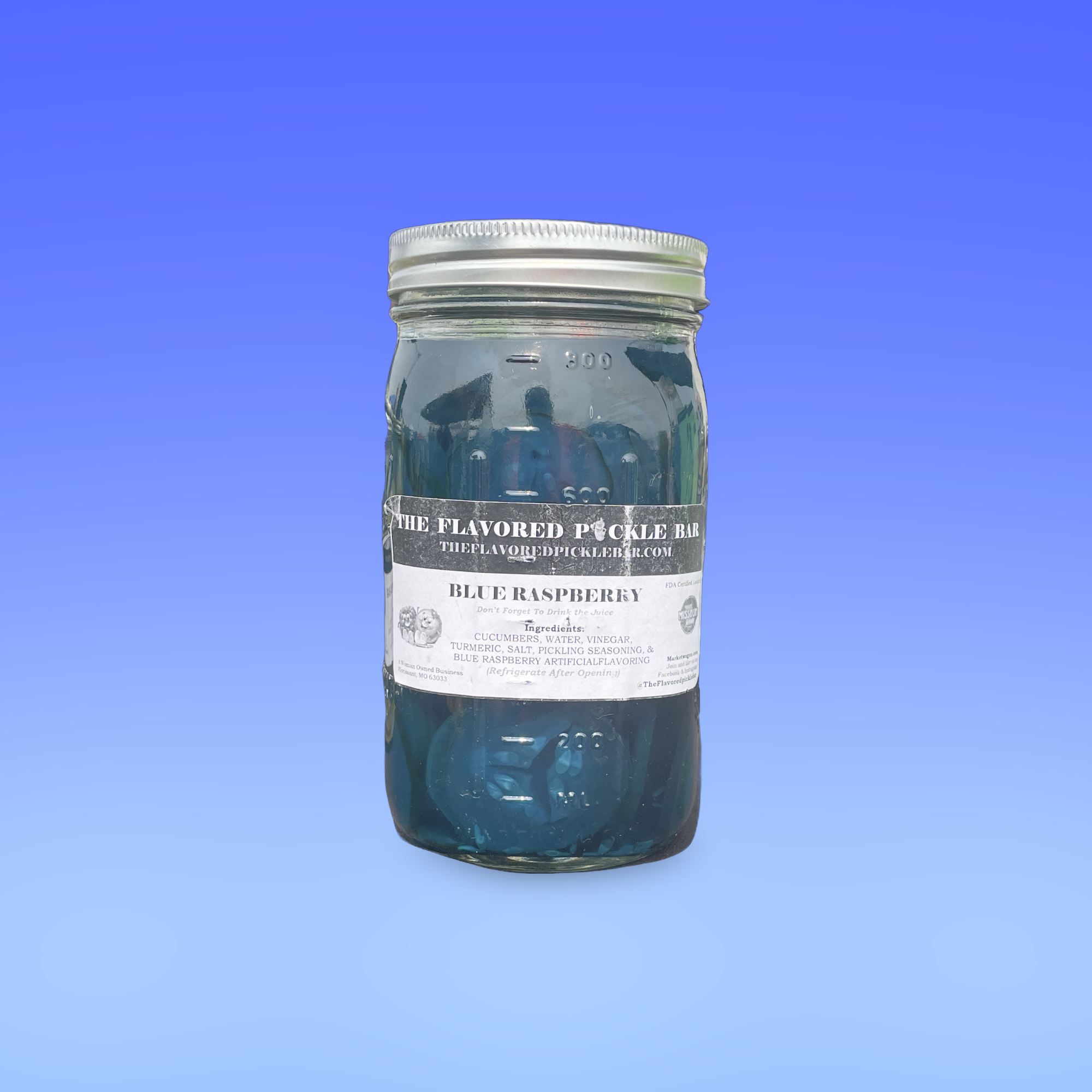 Blue Raspberry Pickles | The Flavored Pickle Bar!